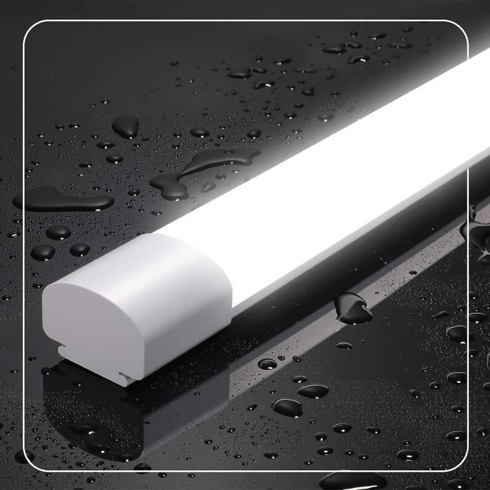 Neon Led 120Cm, 4000Lm Tube Led Garage, 36W Réglette Led, Ip66 Imperméable Luminaire Plafonnier ...