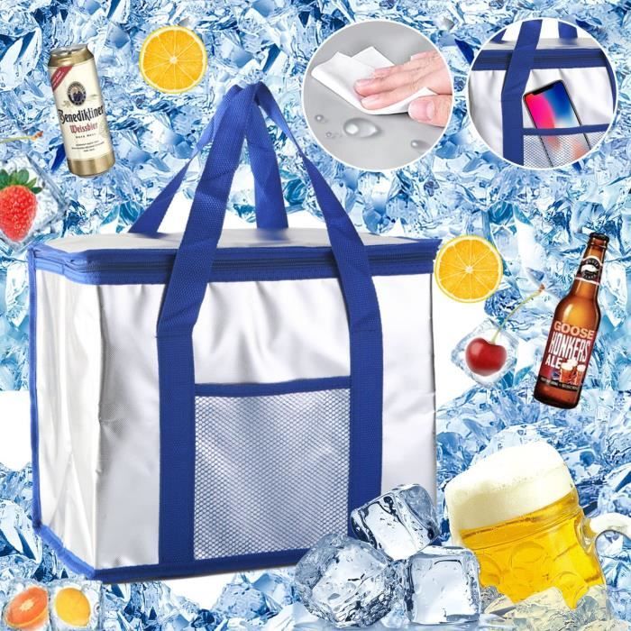 Mini sac isotherme pliable, petit sac isotherme avec bloc de ...