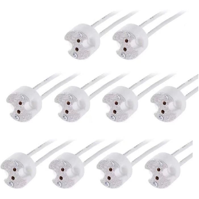 Bin-pin base de 10 Pièces, Connecteur MR16,G4,GU5.3, GZ4, MR11,12V ...