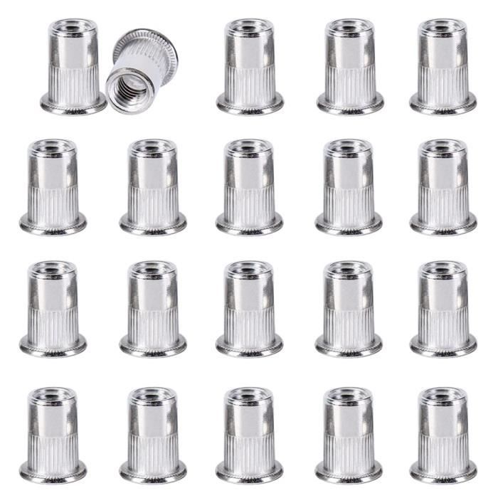 Rivet Ecrou 80 Pièces Écrou à Sertir Écrous Rivet Insers Fileté Ecrou ...