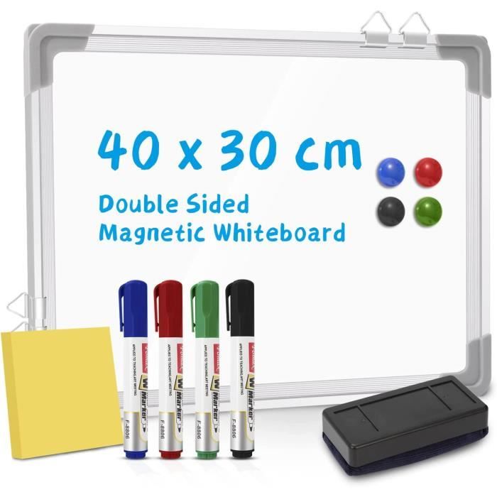 Tableau blanc magnétique effaçable à sec A3 40 x 30 cm Mini tableau ...
