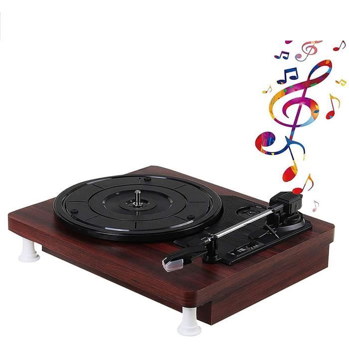 Lecteur rétro Lecteur de Platine Vinyle stéréo phonographe à Trois ...
