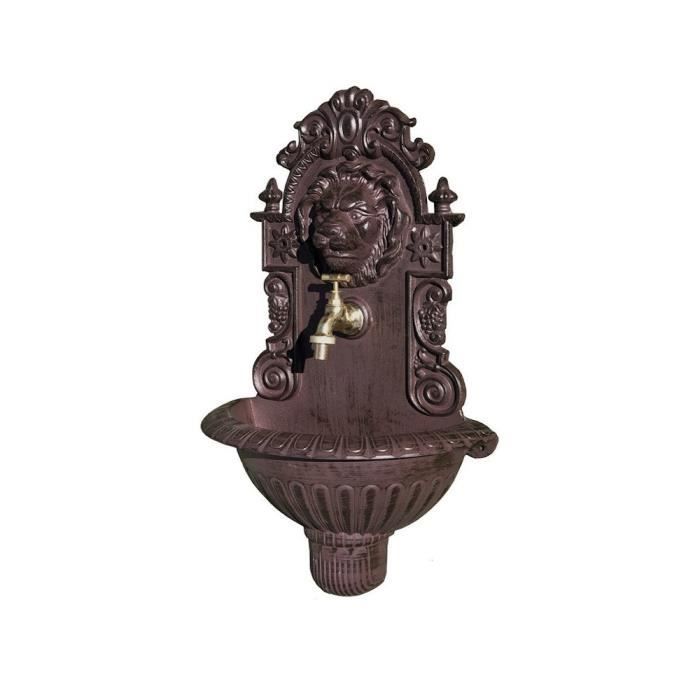 Fontaine murale - CHEMIN DE CAMPAGNE - Métal marron - 60 x 37 x 15 cm ...