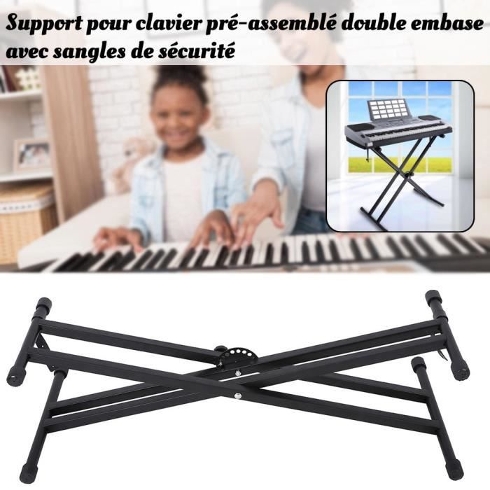 Support pour clavier pré-assemblé double embase en forme X ...