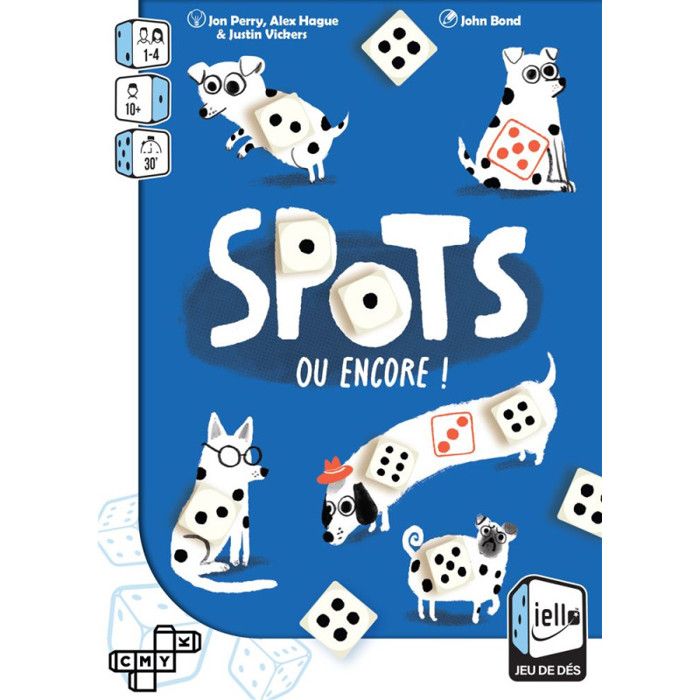 Jeu de dés - IELLO - Spots ou Encore - 32 cartes Toutou - Mécanisme ...
