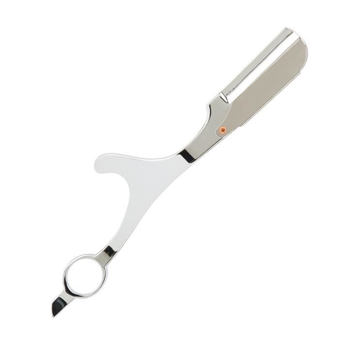 KIMISS rasoir à doigt rotatif Barber Straight Edge Rasor en alliage de ...