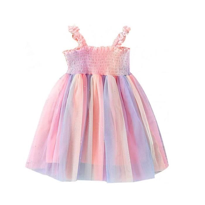 Robe Enfant Fille D'été Élégante Pour Filles Robe Princesse Tulle À ...