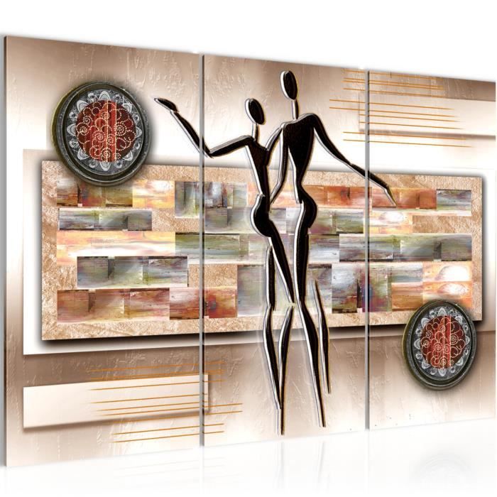 Runa art Tableau Décoration Murale Figures Abstraites 120x80 cm - 3 ...