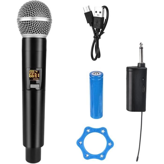 Microphone Sans Fil, Uhf, Portable, Avec Récepteur Rechargeable, Usb ...