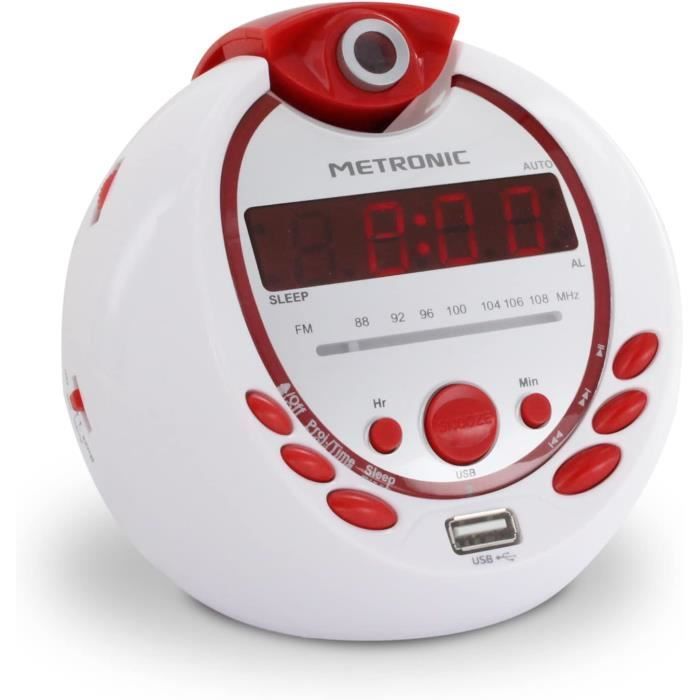 Metronic 477021 Radio-Réveil Enfant Pirate MP3 USB Projection 180 ...
