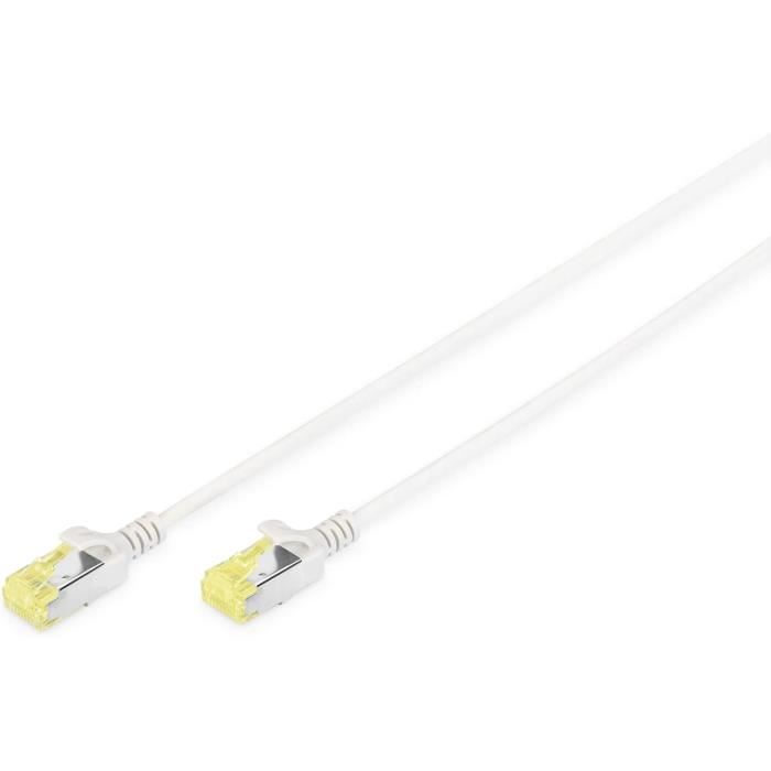 Câble LAN Cat 6A - 7m - Slim - RJ45 Câble réseau - U-FTP Blindé ...