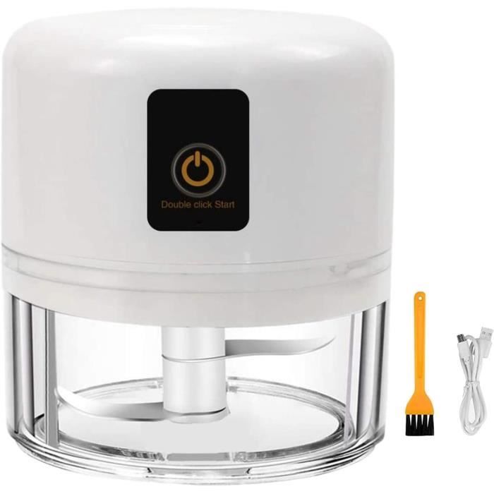 Mini Hachoir À Ail Électrique Portable Sans Fil, Presse Pour Viande, Fruits, Blanc[H2758 ...