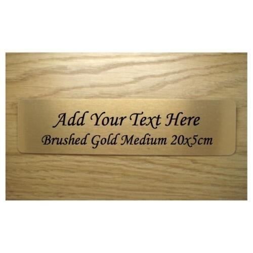PLAQUE DE PORTE,20X5cm--Signe rectangulaire doré brossé de 5MM, numéros ...