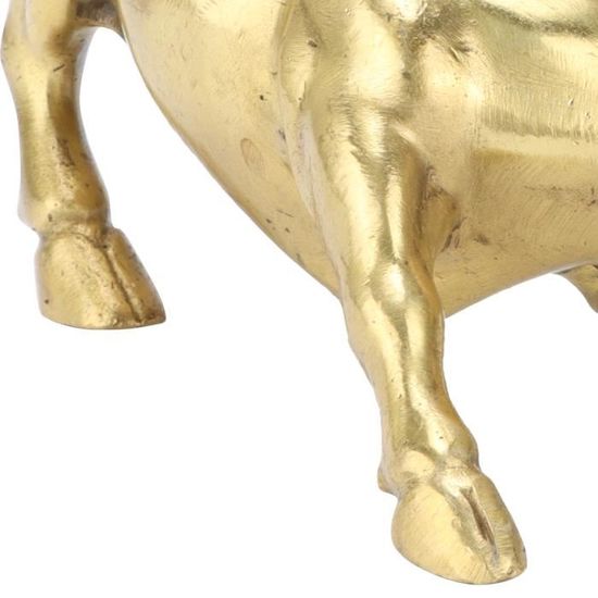 Statue - MXZZAND - Taureau en Laiton - Décoration de Bureau - Fengshui - 11,7 x 9,2 x 7,8 cm ...