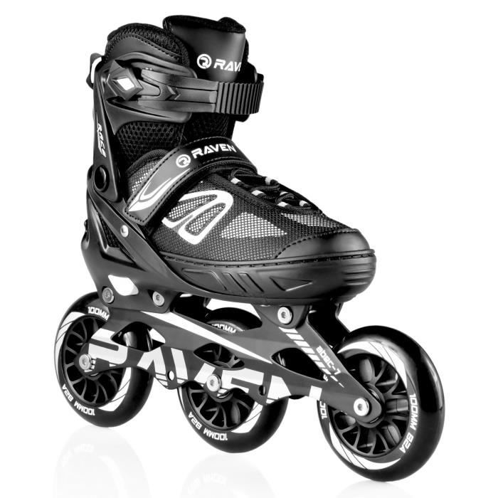 Roller en ligne RAVEN Advance à grandes roues - Noir - Pointure ajustable - ABEC7 - Achat ...