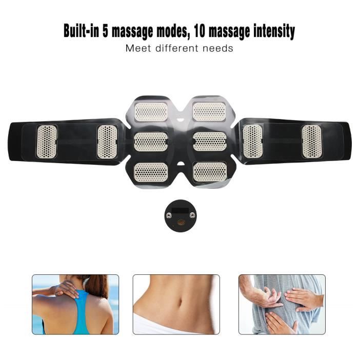 Stimulateur musculaire électronique USB Intensité de Rechangebale ...