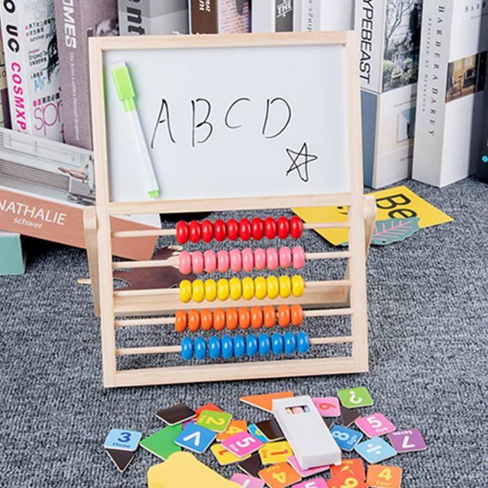 Abaque en bois，multifonctionnel, table dessin double face, puzzle sept ...
