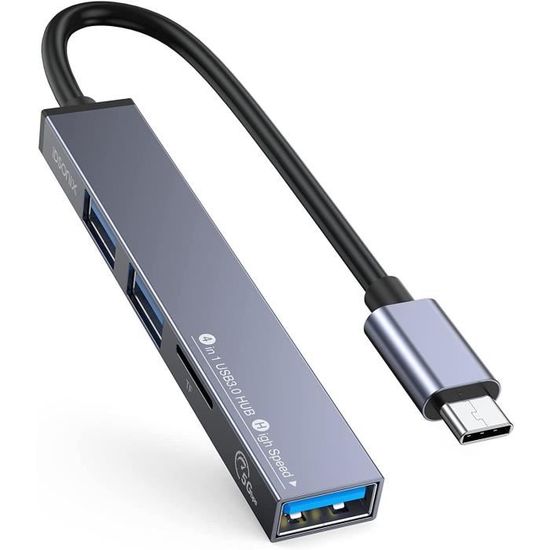 Idsonix usb hub multiport 4 en 1 usb-c pour ordinateur portable usb ...
