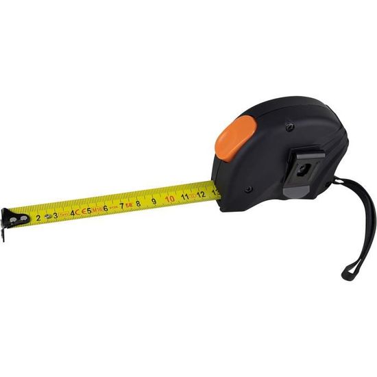 Mètre Ruban Professionnel - [MARQUE] - 5m Magnétique Noir - Cdiscount Bricolage