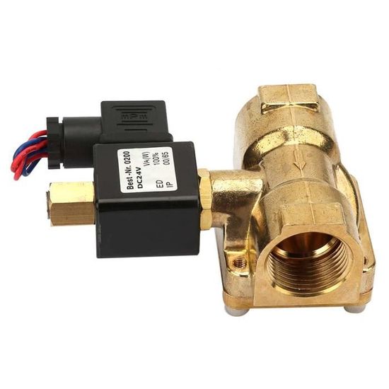 YOSOO électrovanne d'eau Électrovanne électrique en laiton normalement ouverte G1' pour eau et ...