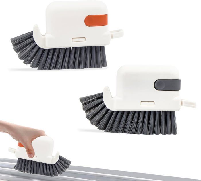 Rainure Nettoyage Brosse Fenêtre Brosses - 3 en 1 Multifonction Rainure Rail Rapide Nettoyage ...