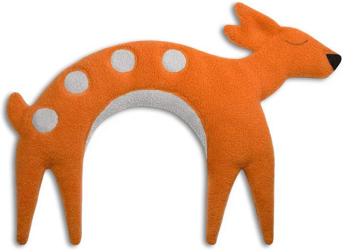 Coussin chauffant Bouillotte micro-ondes Animal : faon orange ...