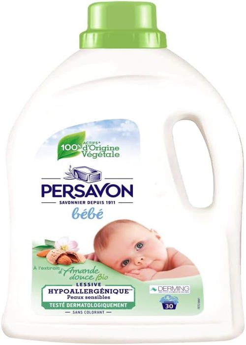 Lessive Bébé,à l'Extrait d'Amande Douce BIO,Hypoallergénique,Peaux ...