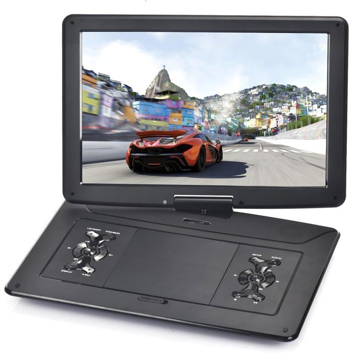 Lecteur DVD Portable YOOHOO 17,9" HD 15,6" Écran Pivotant, Batterie ...
