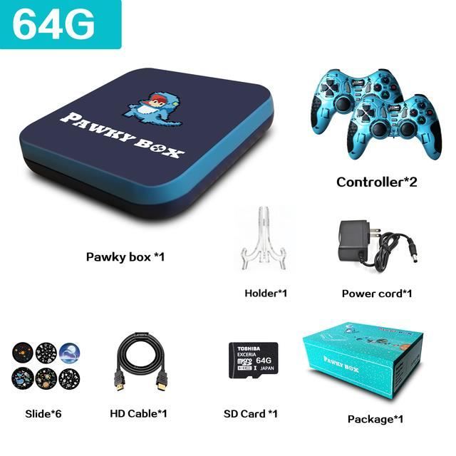Bleu foncé 64G - Console de jeux vidéo PS1-DC-SMS-Naomi, avec plus de ...