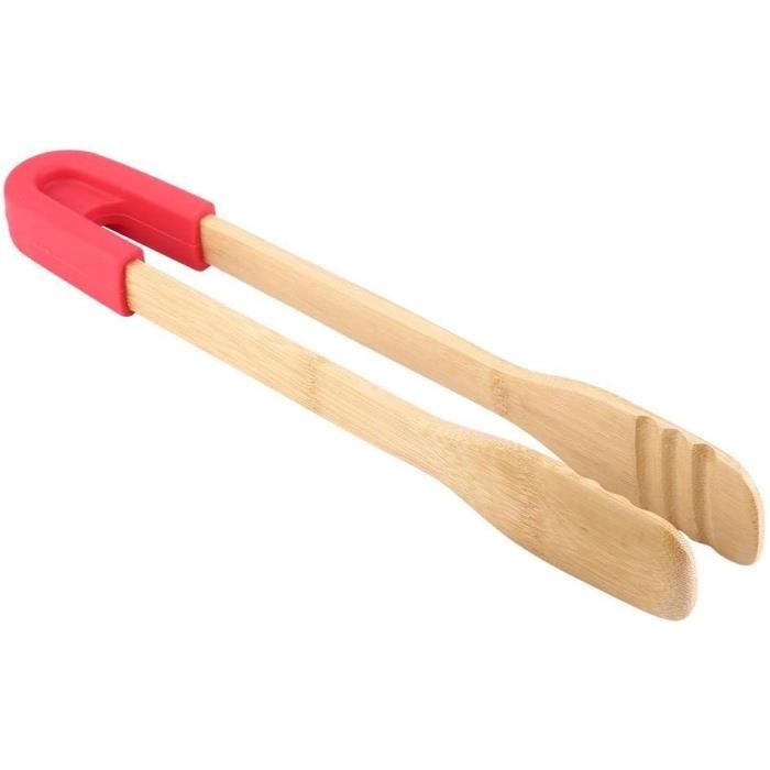 Pince en bois pour barbecue, buffet, nourriture, pain, steak ...