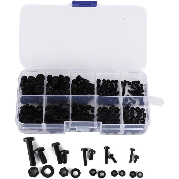 Kit d'assortiment d'écrous à boulons hexagonaux, plusieurs tailles Kit d'assortiment de vis en ...