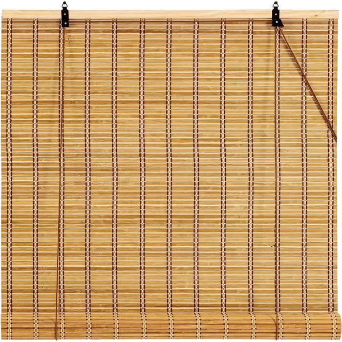 90 x 250 cm Store En Bambou Pour Intérieur, Rideau En Bois Enroulé ...