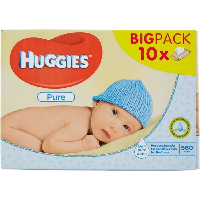 Pure - 10 Paquets De 56 Lingettes (Total 560 Lingettes)[H85 ...