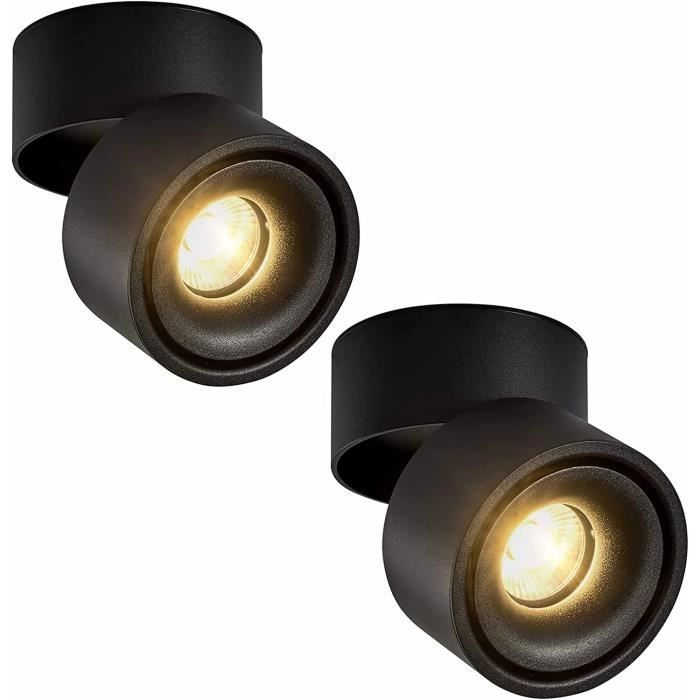 2x Spot en Saillie Orientable 10W LED Spots de Plafond Plafonnier ...