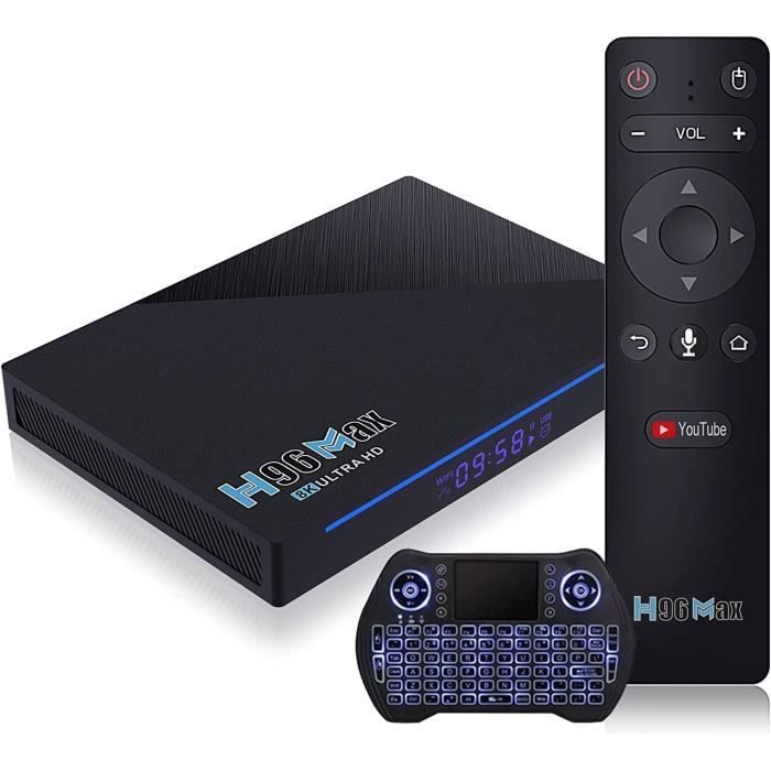 Android TV Box 11.0, H96 Max Android Smart TV Box 8 Go de RAM 64 Go de ...