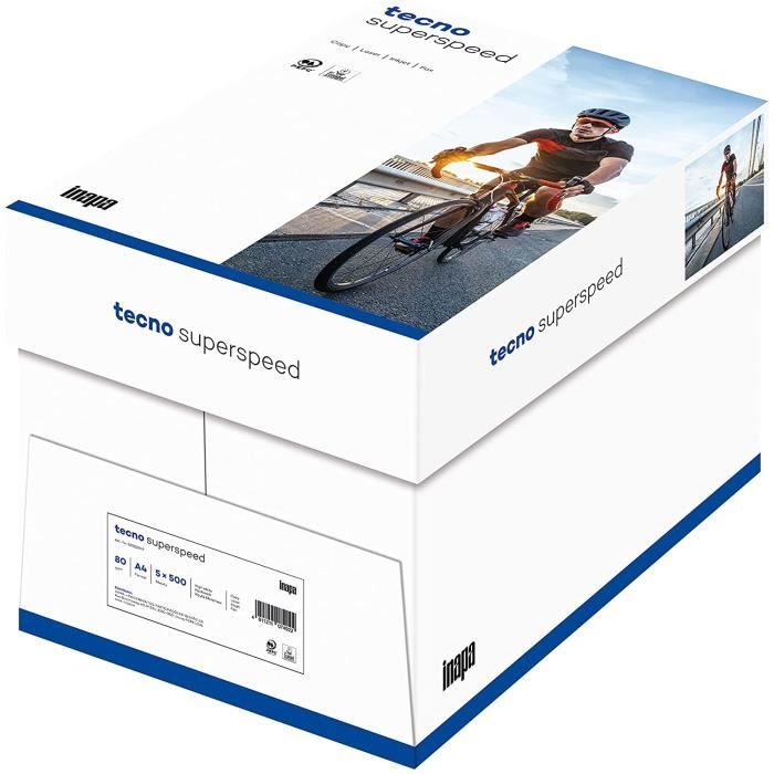 Superspeed,Papier Reprographique,Blanc,80 g,A4,PEFC,Carton de 5x500 ...