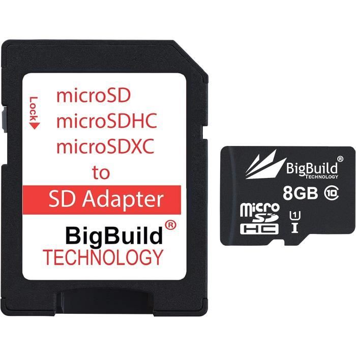 8Go Ultra Rapide Class 10 80Mo-S Microsd Sdhc Carte Mémoire Pour ...