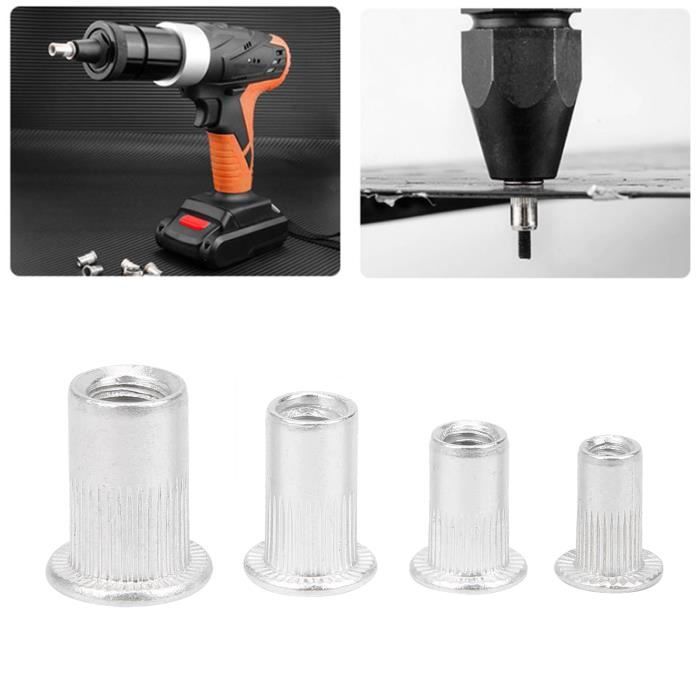 Écrou à rivet Écrou d'insertion de Rivet en aluminium 200 pièces ...