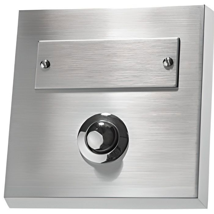 Plaque de sonnette - Huber - Rectangulaire - Métal - Installation ...