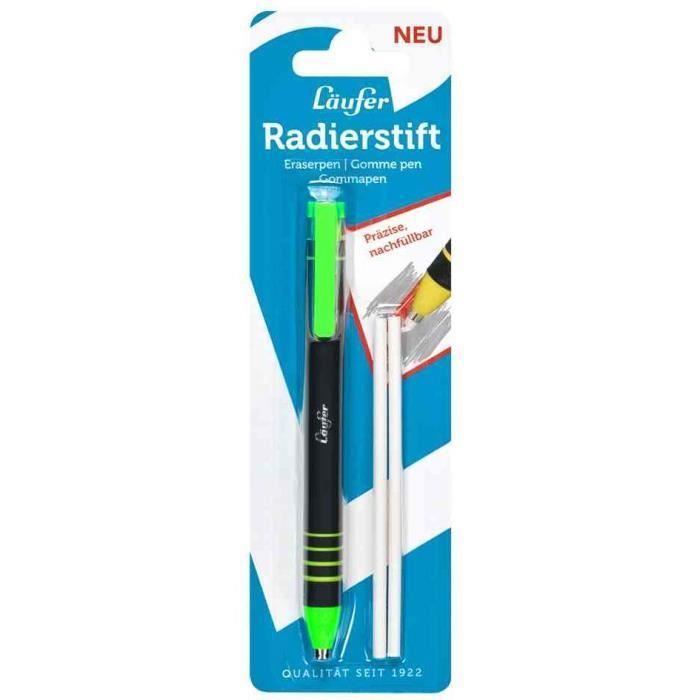 Gomme-stylo - LAUFER - Rechargeable - 2 gommes incluses - Pointe en ...