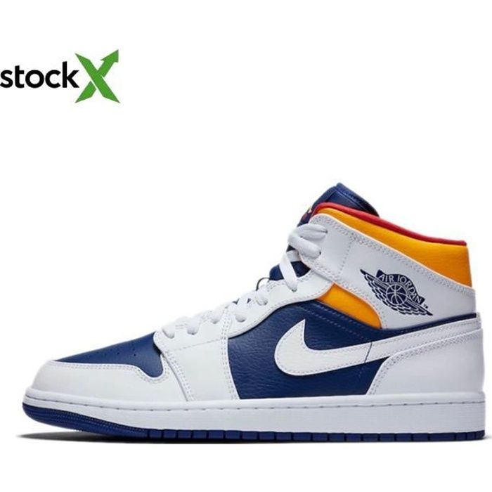 Nike Air Jordan 1 Mid “ROYAL BLUE” 554724-131 Baskets Hommes Femmes ...