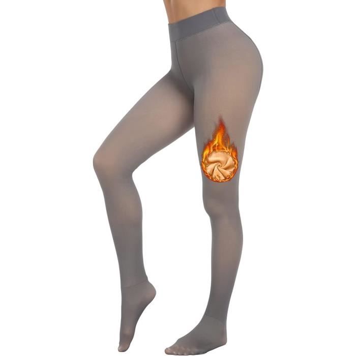 Collant Chaud Femme Hiver, 220g Collant Polaire Femme Effet Transparent, Collants Thermiques ...