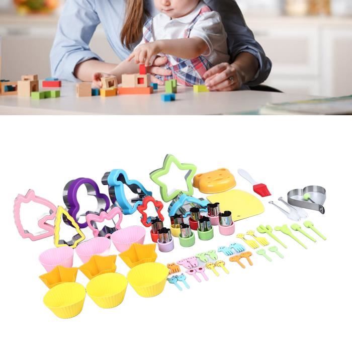 Qiilu Ensemble Découpe-Scellage 55pcs Sandwich Cutter pour Enfants ...
