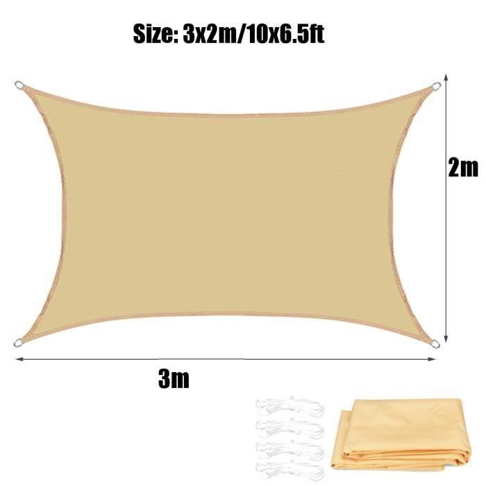 Happy-Voile d'ombrageToile d'ombrage anti UV imperméable d'extérieur en ...