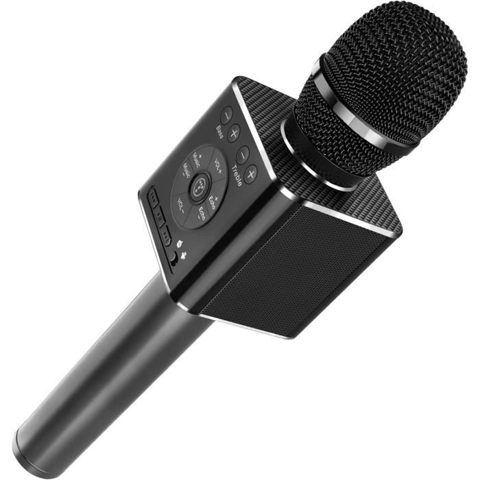 04 Micro Karaoké Bluetooth,10W Microphone Karaoke Sans Fil,Portable 3 ...