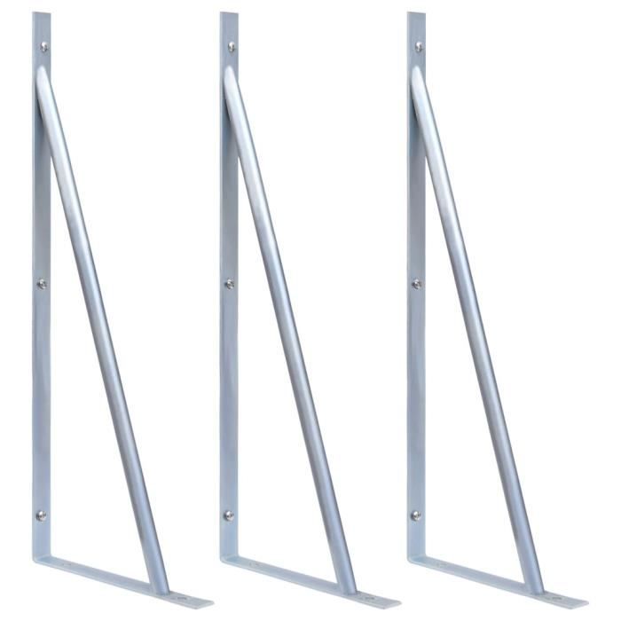 VX - Supports pour poteau de clôture 3 pcs Acier galvanisé - Cdiscount ...