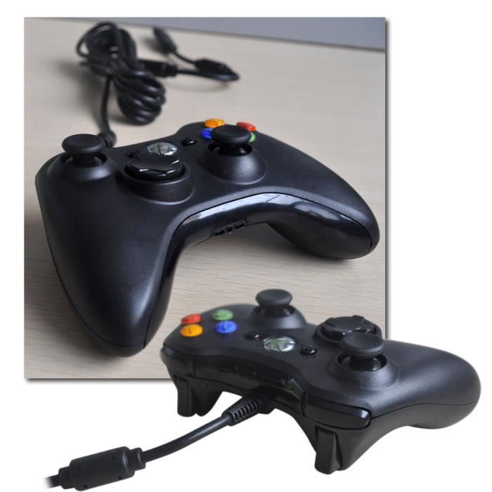 Gamepad - Microsoft - Xbox 360 - Filaire - Noir - Compatible PC ...
