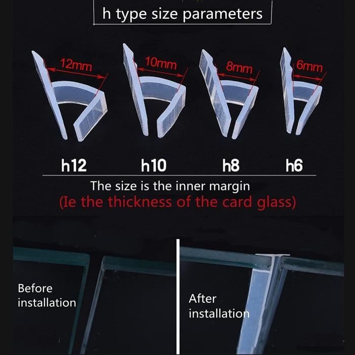 Joint d'étanchéité - ANNEFLY - Douche - PVC - 200 cm - 6 mm d'épaisseur ...