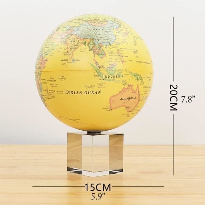 Globe Terrestre Globes À Rotation Automatique Globe Terrestre Lumineux De 5,9 Pouces De Diamètre ...