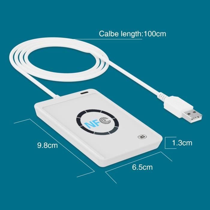 Acr122U Lecteur De Cartes À Puce Nfc Rfid Lecteur-Graveur Intelligente ...